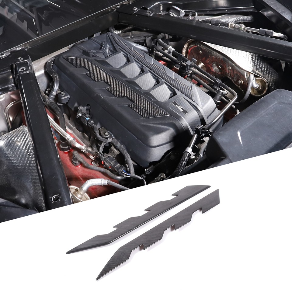5pcs Real CARBON FIBER Engine Bay Trim Panel Set For Corvette C8 2020 ...