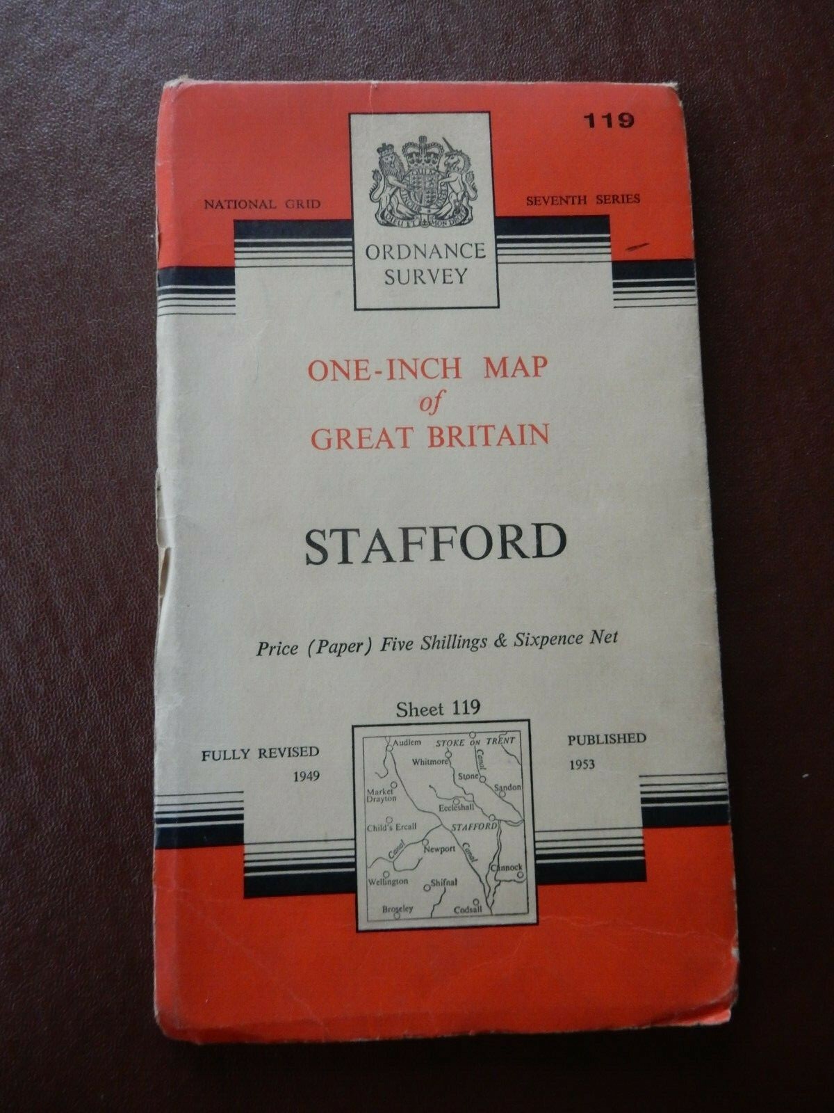 STAFFORD 1 INCH MAP 1950S ERA | eBay