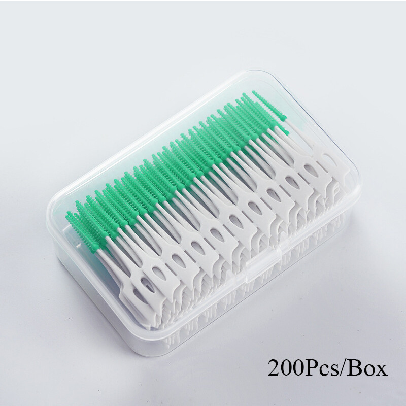 200 Interdental Sticks Dental Floss Teeth Tooth Toothpick Oral Care ...