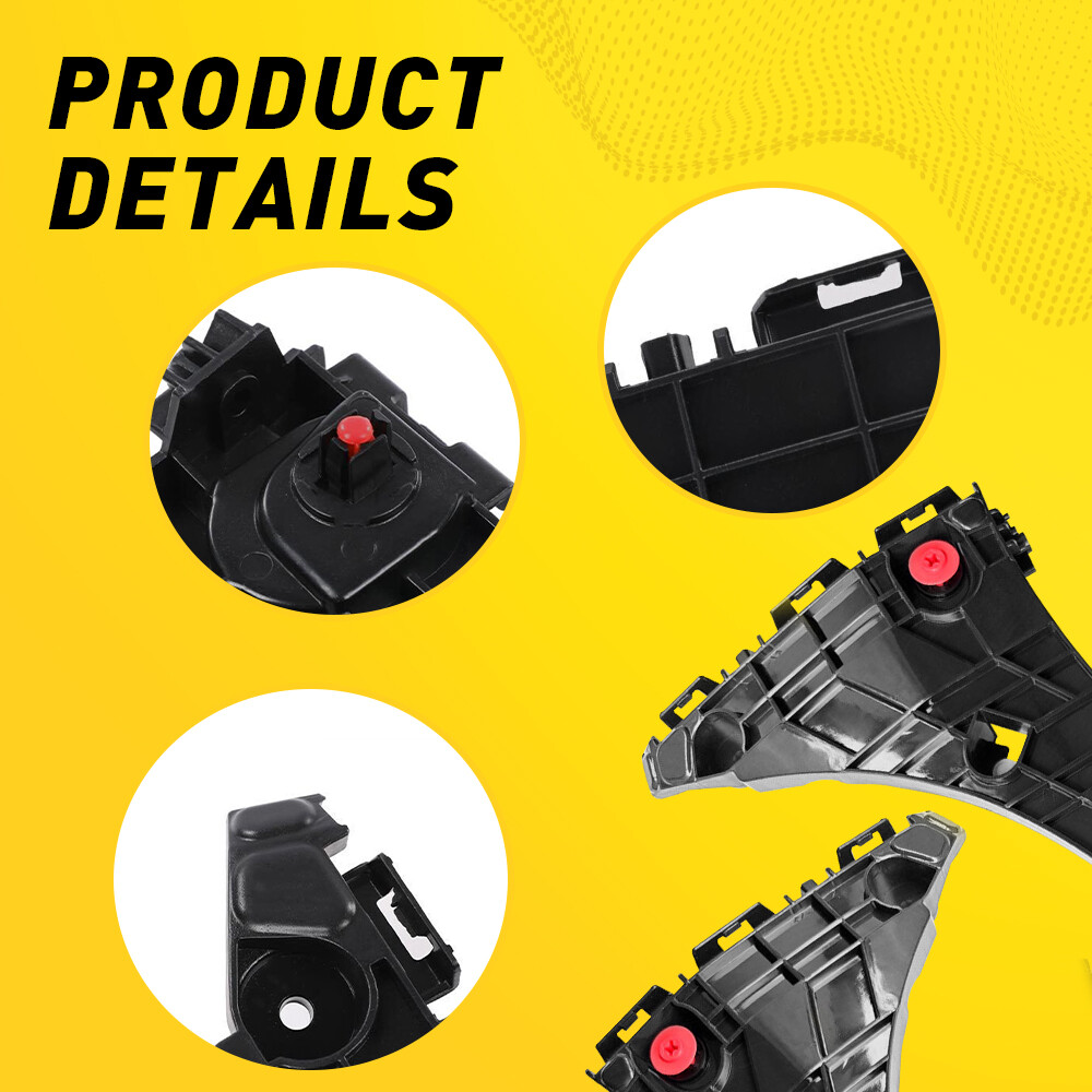 Pair Front Bumper Bracket Black For 2014-2021 Toyota Tundra 52116-0C110 ...