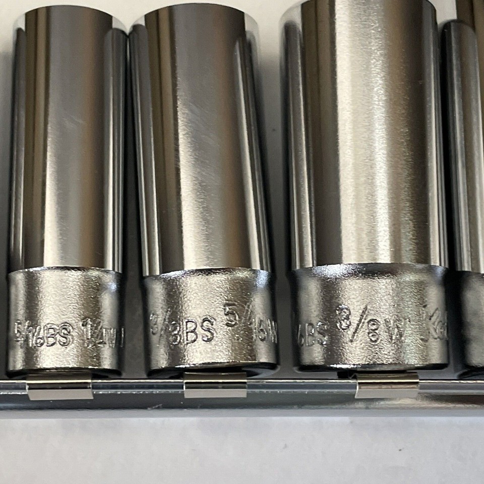 BSA TRIUMPH NORTON WHITWORTH BRITISH SOCKET SET 3/8 DRIVE 8 PIECE 12 ...