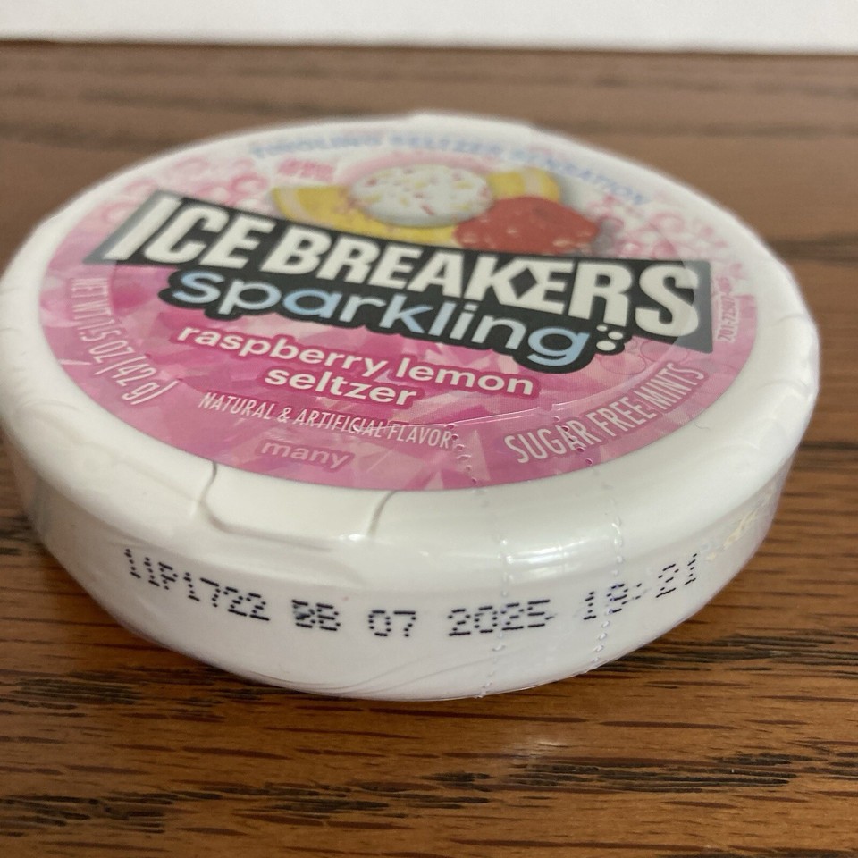Ice Breakers Mints Sugar Free Sparkling Raspberry Lemon Seltzer 1.5 oz ...