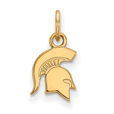 10k Gold LogoArt Michigan State University Spartan Extra Small Pendant ...