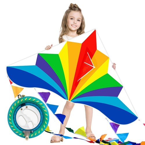 Flying Hoofer Large Beach Kite and Reel Winder with 650ft String for ...