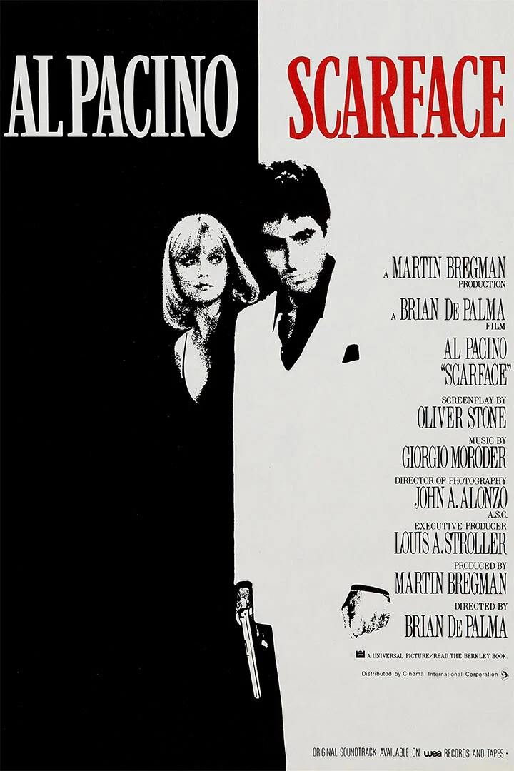 Scarface Poster Black And White