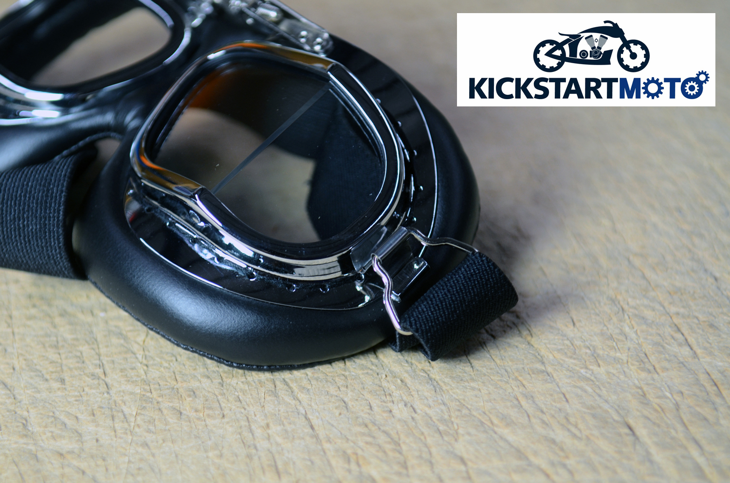 Chrome Red Baron Aviator Goggle Cafe Racer Motorcycle Goggles Retro ...