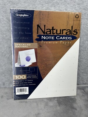 Note Cards Parchment Natural 100 Count Geographics Naturals Note Cards ...