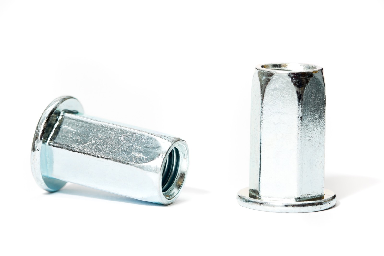 BLIND RIVET NUTS HEXAGON SHANK OPEN END FLAT HEAD M4 M6 M8 M10 ZINC ...