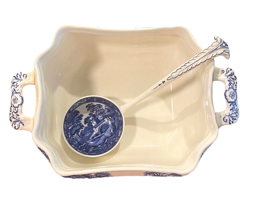 Copeland Spode's Tower Blue Lg Soup Tureen with matching LADLE! c 1930 ...