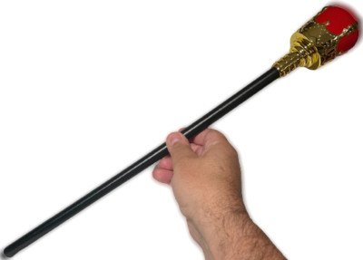 18” KING SCEPTER Magic Wand Royal Queen Red Crown Head Stick Costume ...