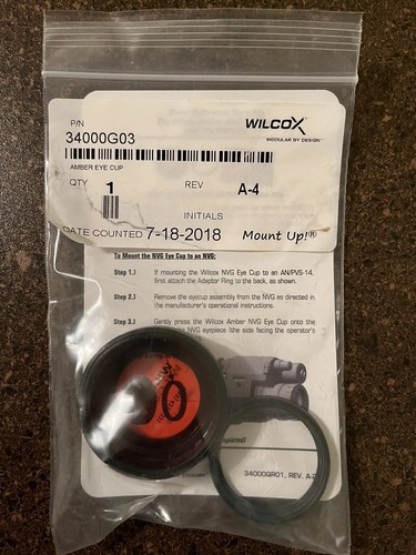 Wilcox Amber Night Vision goggle monocular eyecup PVS-14 PVS-7 PVS-15 ...