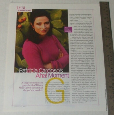 Patricia Cardoso original ONE magazine clipping page PHOTO article | eBay