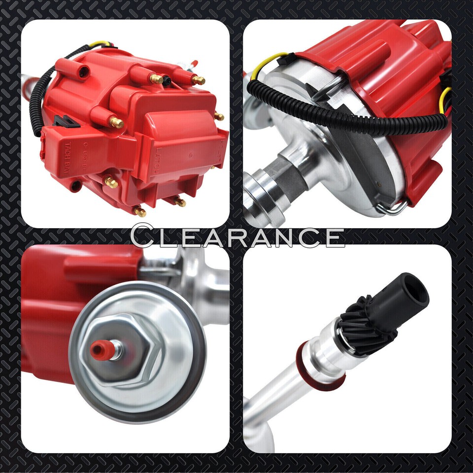 HEI Distributor +Wire +Pigtail for Chevy w/65K Volt 9000RPM 350 454 SBC ...