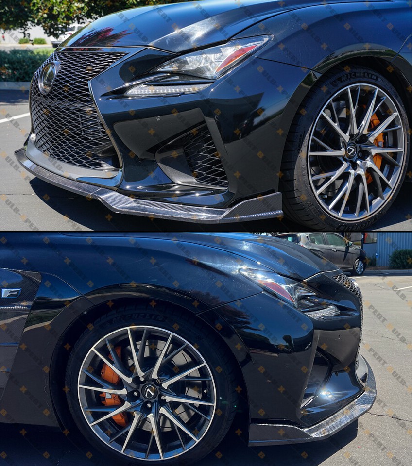 2015-2018 Lexus RC F RCF CTM Design Real Carbon Fiber Front Bumper Lip ...