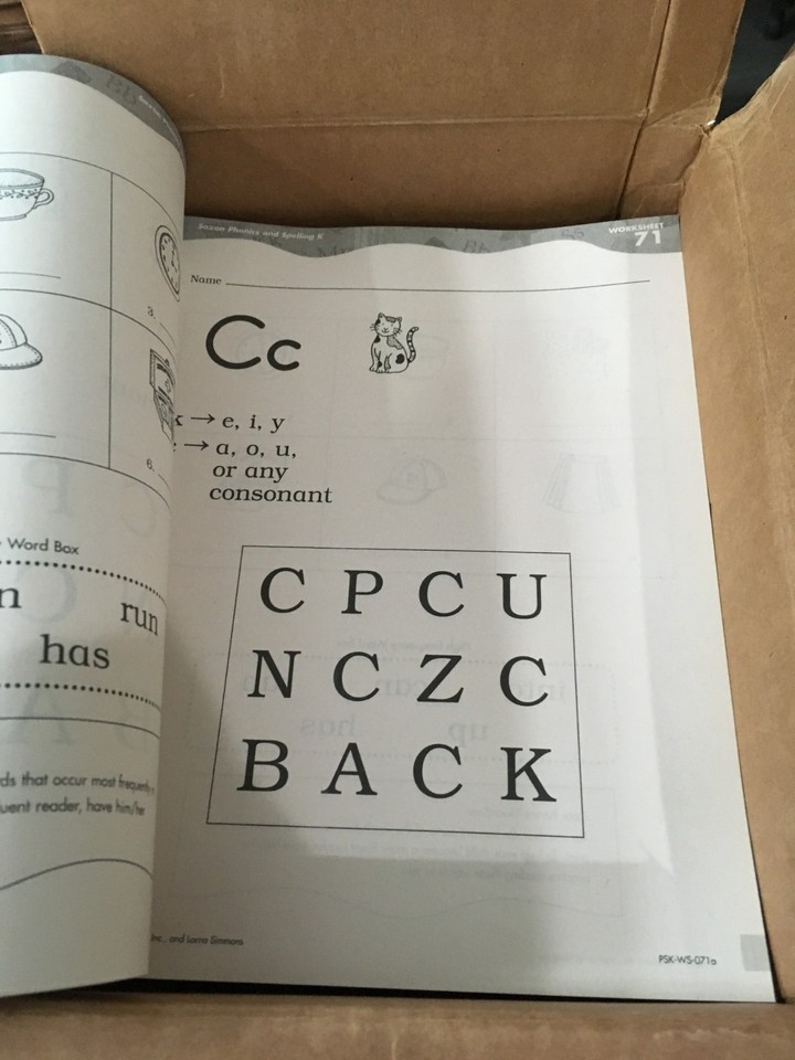 SAXON PHONICS & SPELLING WORKSHEETS FOR 32 STUDENTS / KINDERGARTEN ...