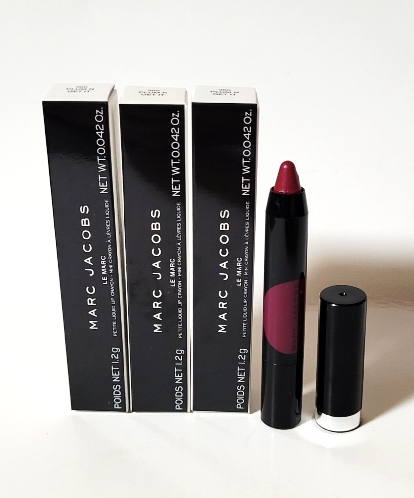 3 x Marc Jacobs LE MARC LIQUID LIP CRAYON ~ 360 PLUM N GET IT ~ 0.042 ...