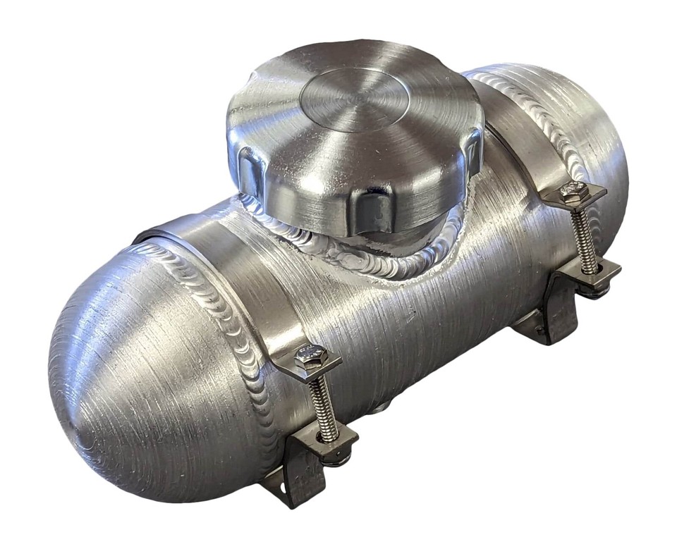 3x10 Center Fill Spun Aluminum Gas Tank Domed End Caps -Mower Go Kart ...