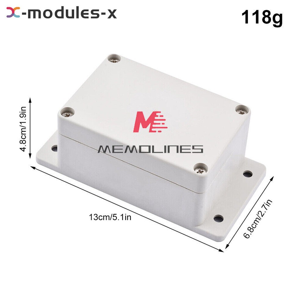 Waterproof 100 x 68 x 50mm Plastic Electronic Project Box Enclosure ...