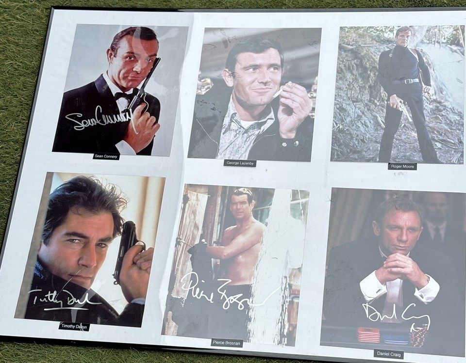 James Bond 007 Signed Photos, Sean Connery, Roger Moore, Craig, All 6 ...