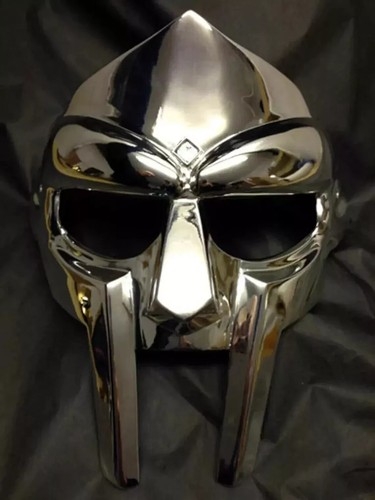 Halloween MF DOOM Mask Mad-villain Steel Face Armor Medieval Hand ...