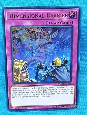 YuGiOh Cards - Dimensional Barrier - DUDE-EN048 **Near Mint** | eBay