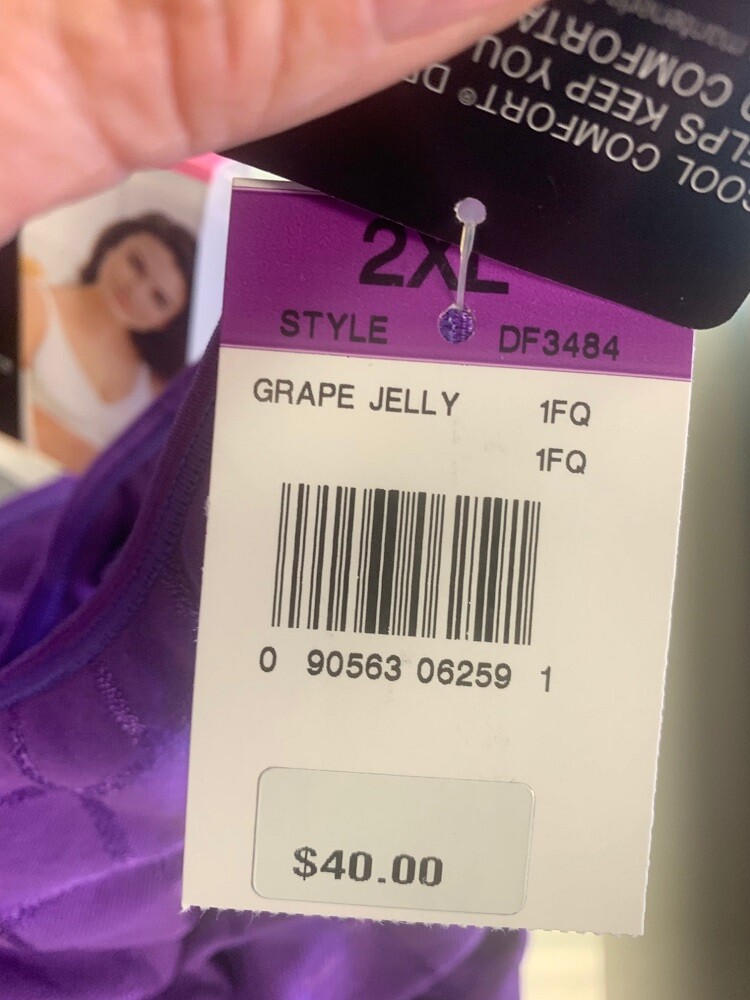 Bra Bali Comfort Flex Fit Wirefree Grape Jelly Diamond U-Back 3484 | eBay
