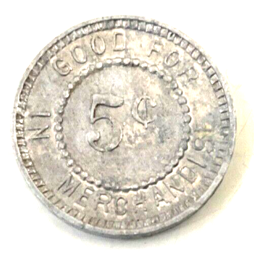 Canton Kansas Musick Mercantile Co. 5 Cent Trade Token | eBay