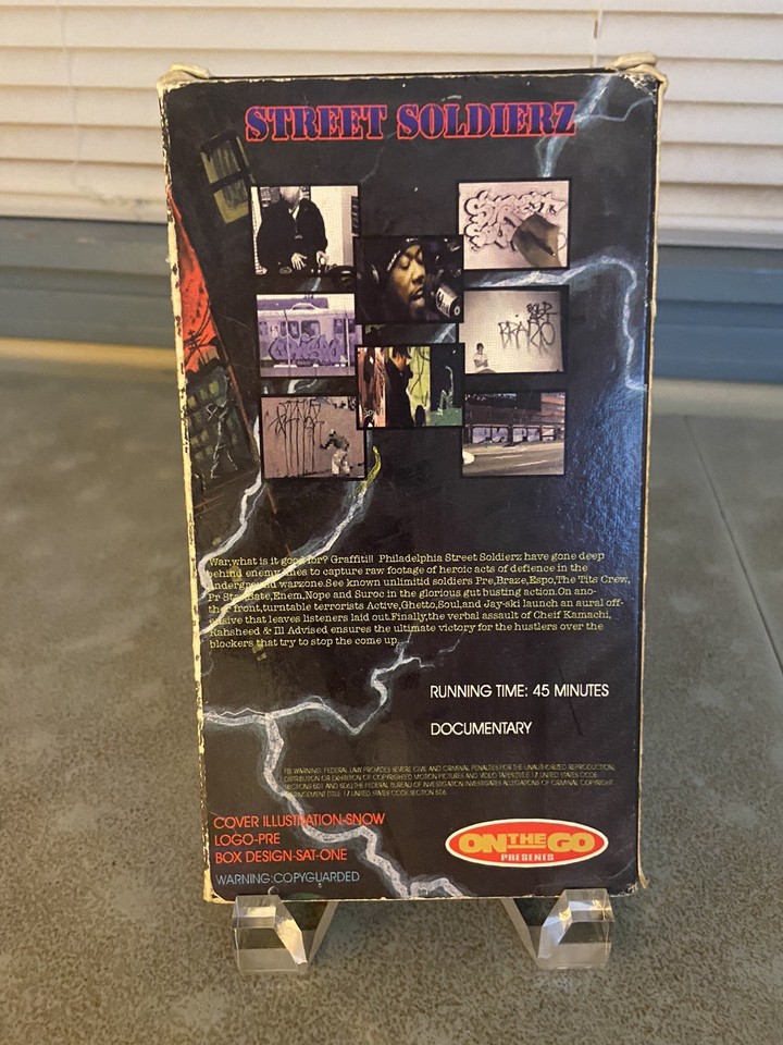 On The Go Street Soldierz VHS ESPO 90s Graffiti Hiphop Video Magazine ...