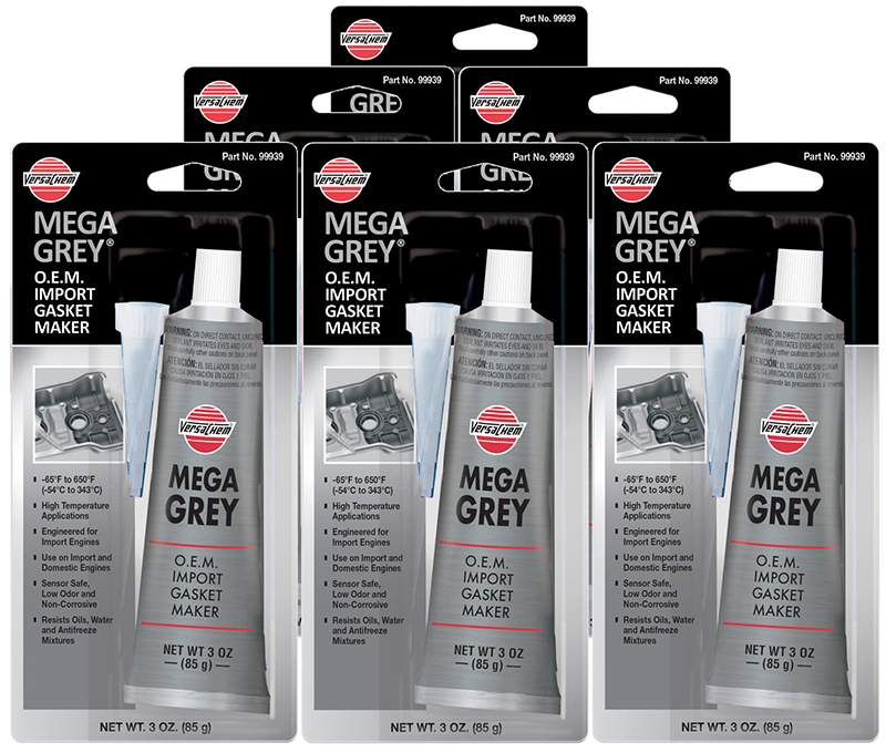 VersaChem Gasket Making Compound 99939 (6pk); Mega Grey Silicone 3 oz ...