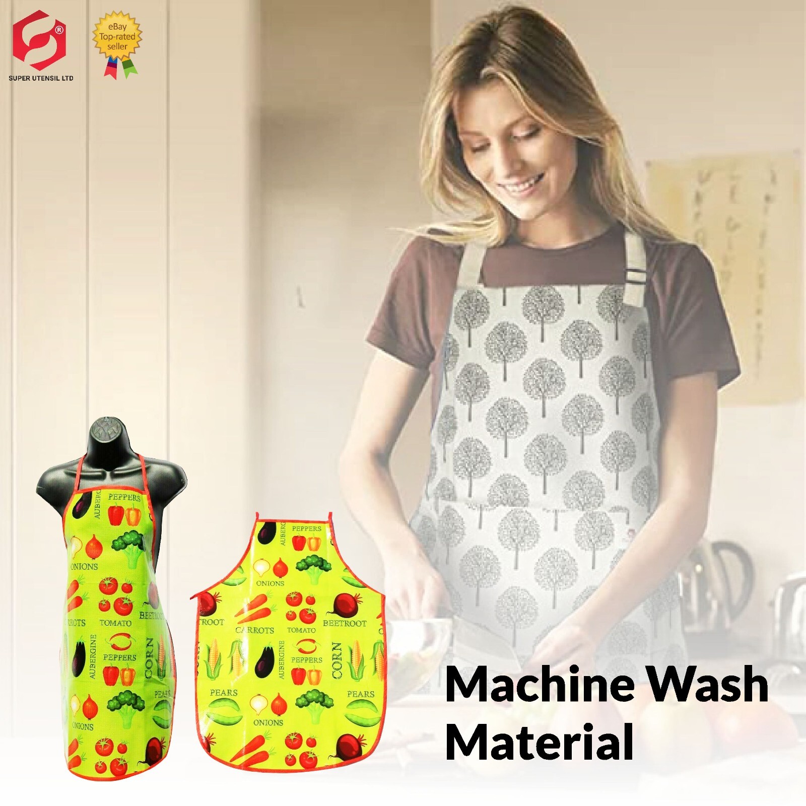 Waterproof Vintage PVC Apron Kitchen Cook Garden Butcher Cleaning ...