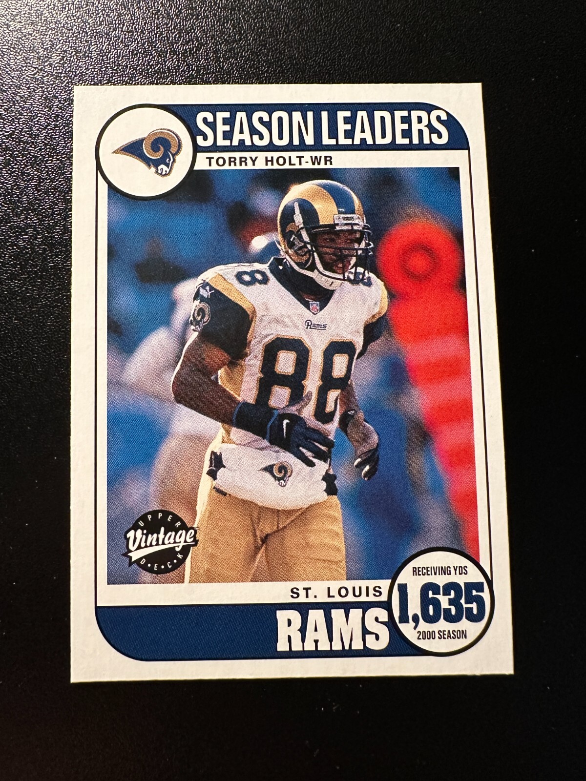 2001 UD Vintage Season Leaders Torry Holt #194. Rams [1.3] | eBay