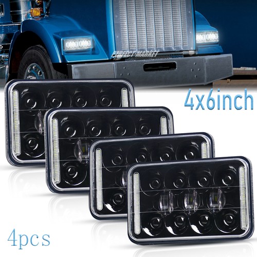For FJ80 FZJ80 toyot Landcruiser 60 80 Series 4X6" Inch LED Headlights ...