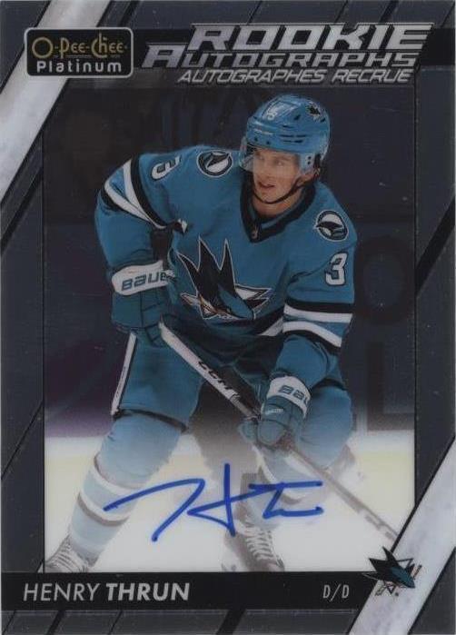 2023-24 O-Pee-Chee Platinum - Rookie Autographs Henry Thrun #R-HT (AU ...