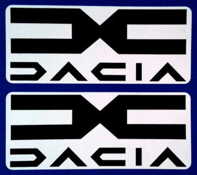 2X 140MM COMPATIBLE WITH DACIA NEW LOGO CAR MOTORSPORT VINYL STICKERS ...