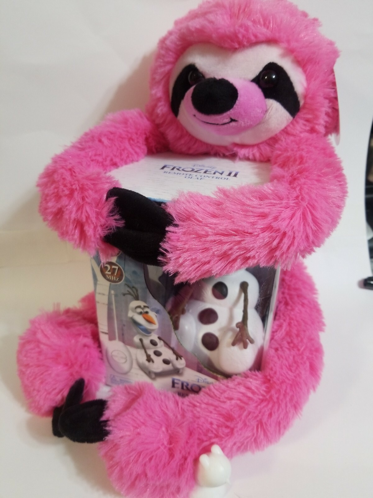 Huggable Sloth with Remote Control Olaf Christmas Gift Set (U pick pink ...