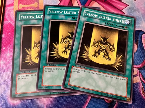 Yugioh! Yellow Luster Shield X3 IOC-EN037 First Edition * | eBay