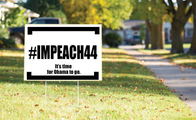 #IMPEACH44 yard signs election decor banner impeach obama 44 prank flag ...