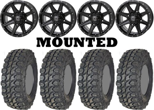 Kit 4 Gladiator X Comp ATR Tires 30x10-14 on Frontline 308 Gloss Black ...