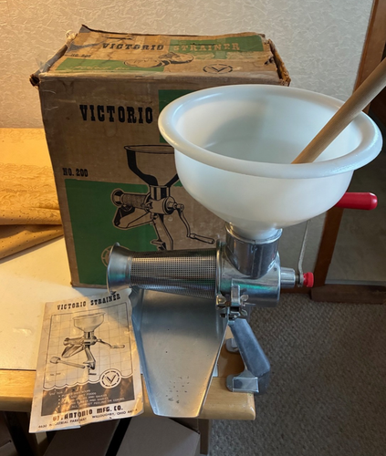 VTG VICTORIO FOOD STRAINER NO. 200 W/BOX TOMATO JUICER, PUREE ...