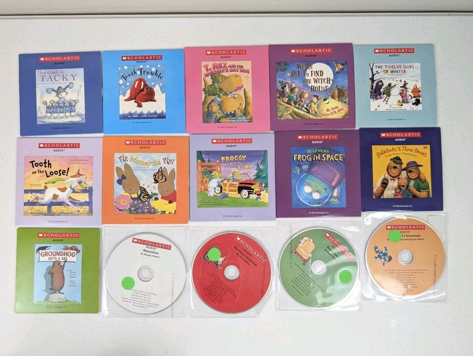 Huge Lot 87 Scholastic Kids Audio Book CDs Classroom Library Homeschool ...