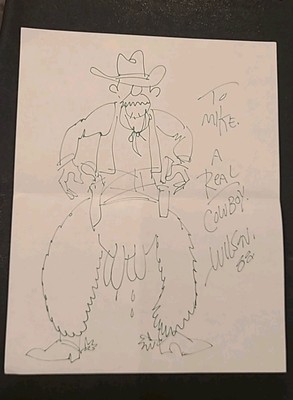 S Clay Wilson Original Sketch Drawing 1988 Cowboy | eBay