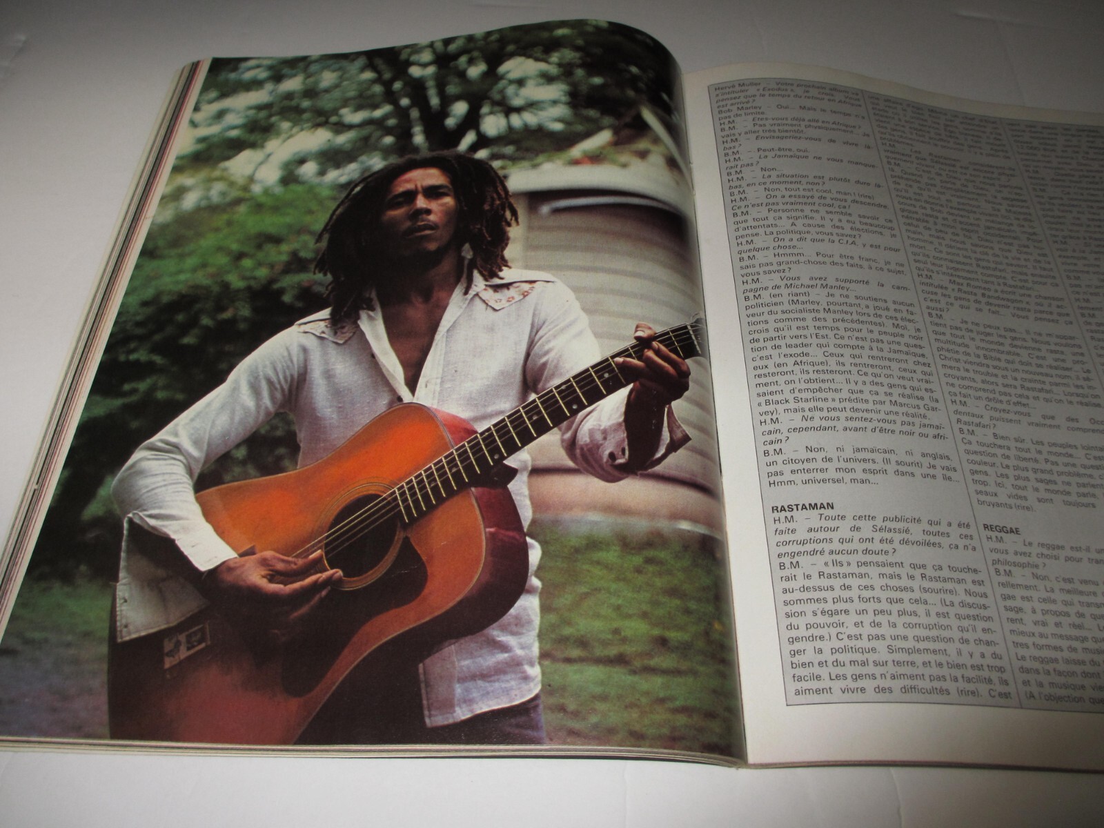 BOB MARLEY Rock & Folk magazine May 1977 Peter Gabriel ELP Lou Reed ...