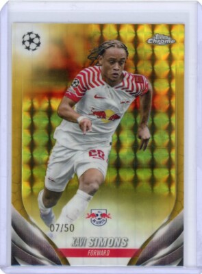 Xavi Simons 2024 Topps Chrome Uefa Gold Geometric /50 #24 | eBay