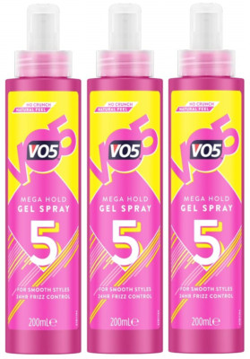 3 X VO5 Mega Hold Hair Styling Gel Spray, 200 ml | eBay UK