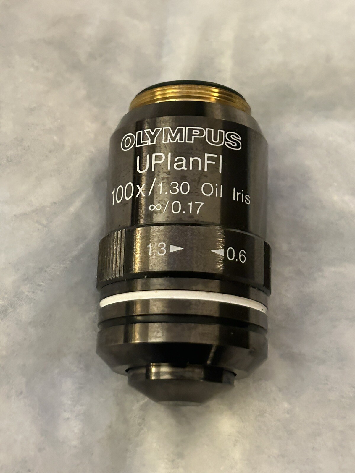 Olympus UPlanFL 100x/1.30 Oil Iris Microscope Objective (∞/0.17) | eBay