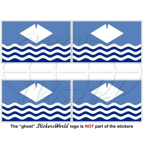 ISLE of WIGHT County Flag England UK 50mm(2") Bumper-Helmet Stickers ...