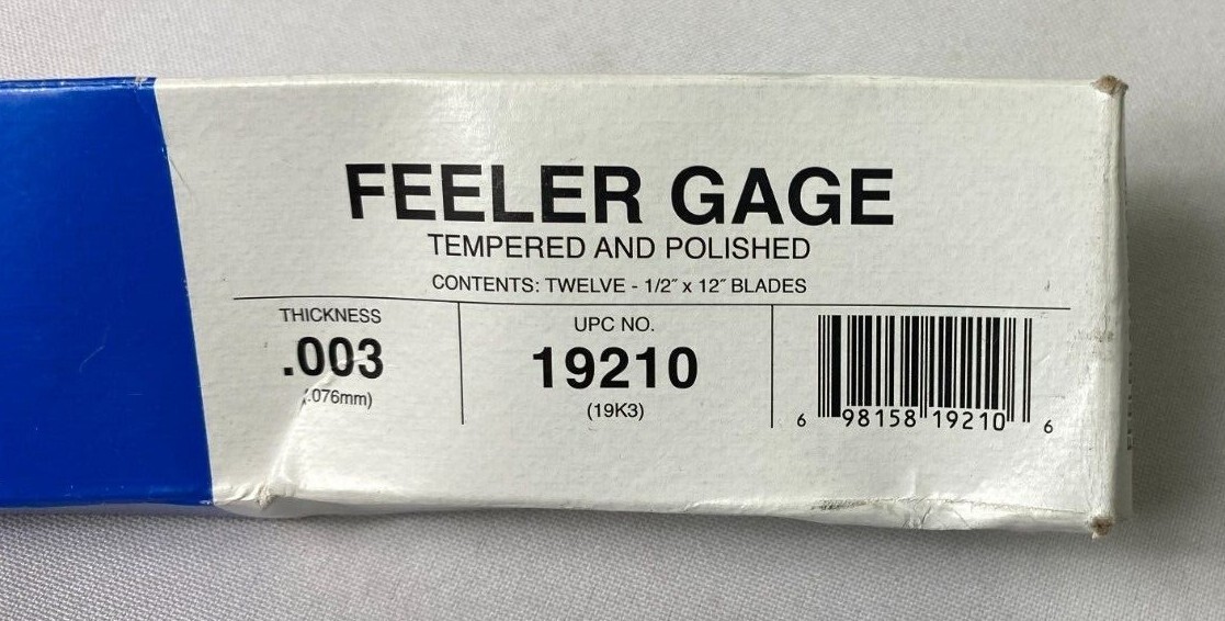 Precision Brand Feeler Gage 19210 READ! NEW BJ 698158192106| eBay