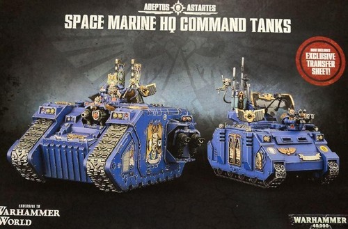 Warhammer 40K Space Marine HQ Command Tanks Rhino Primaris Land Raider ...