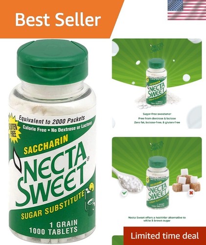 1000 Count Saccharin Tablets: 1-Grain Sugar Substitute for Beverages ...