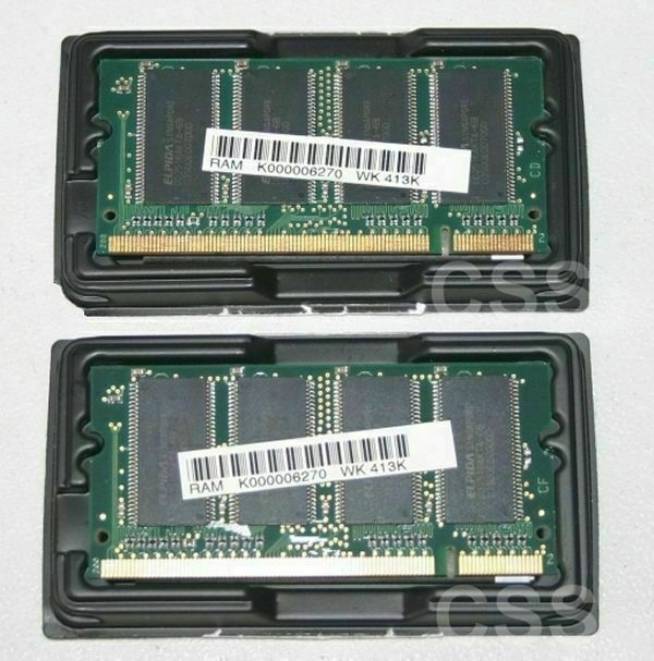 Elpida RAM PC 2700 256MB SO-DIMM 2 Pieces 512MB Total Laptop Computer ...